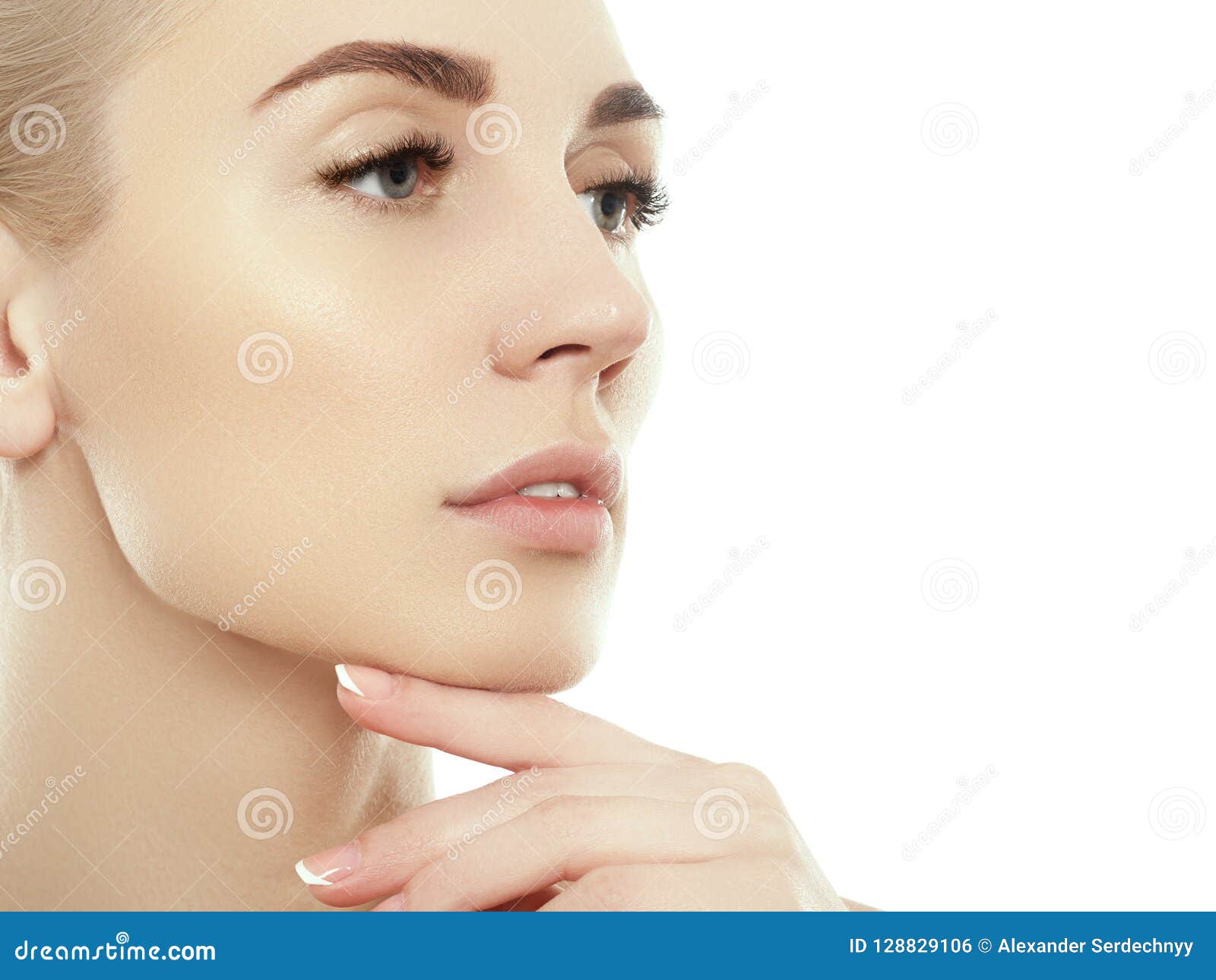 Beauty Woman Face Portrait Beautiful Spa Model Girl With Perfect Fresh