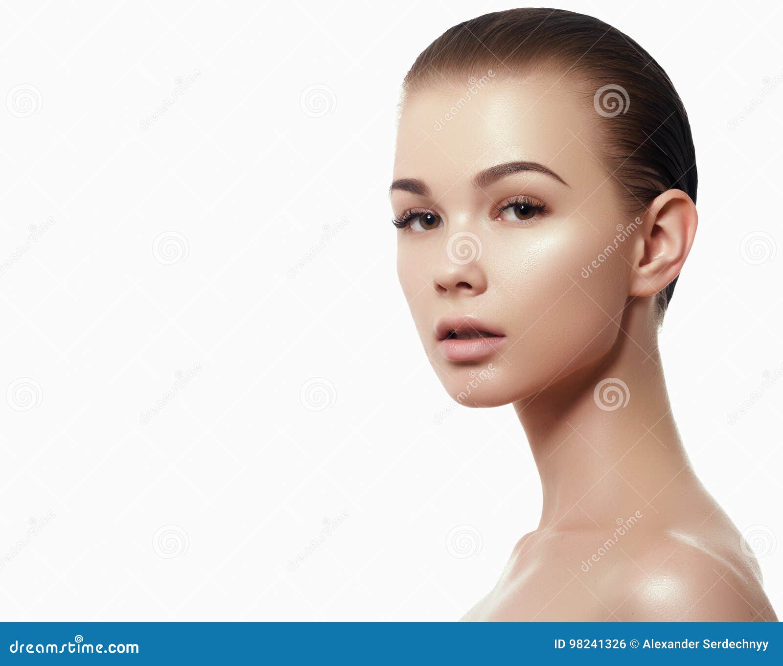 Beauty Woman Face Portrait Beautiful Spa Model Girl With Perfect Fresh