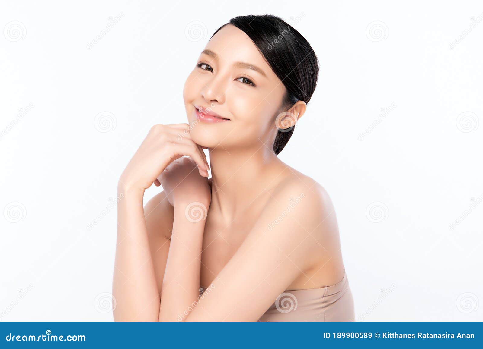 Beauty Woman Face Portrait Beautiful Young Asian Woman With Clean
