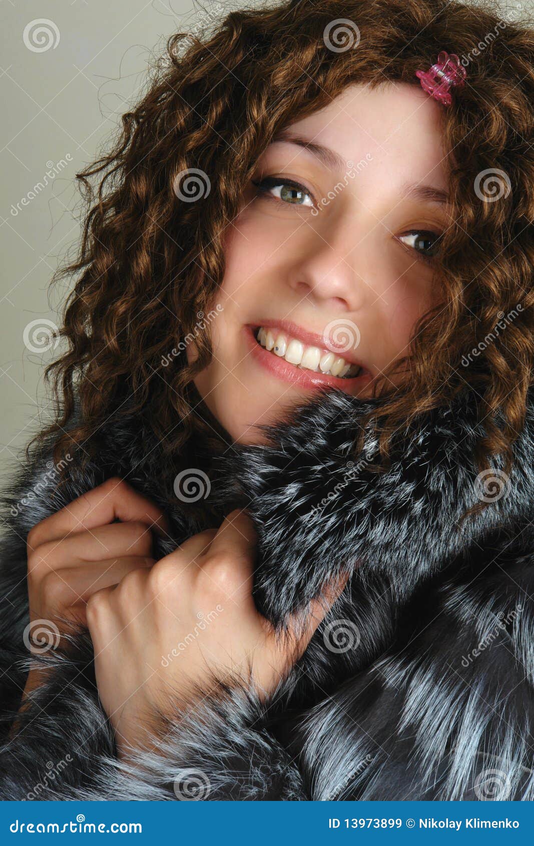 Beauty woman in fur stock image. Image of beautiful, isolated - 13973899