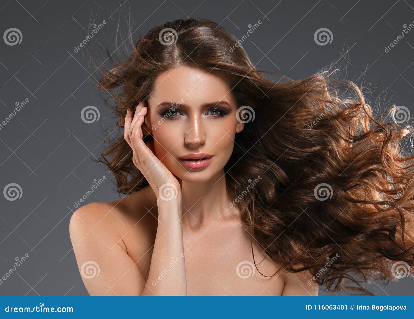 Beauty Woman Long Black Hair Beautiful Spa Model Girl With Perfect