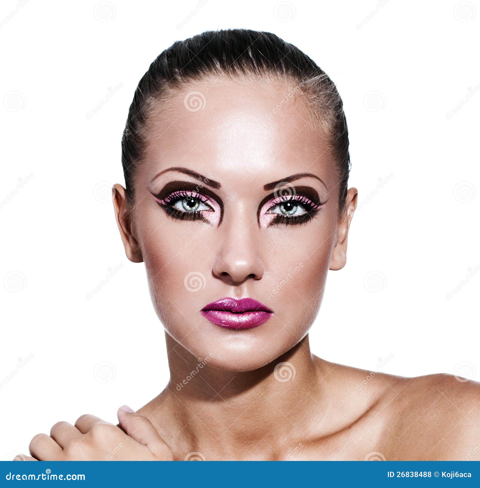Beauty woman with makeup stock photo. Image of false - 26838488