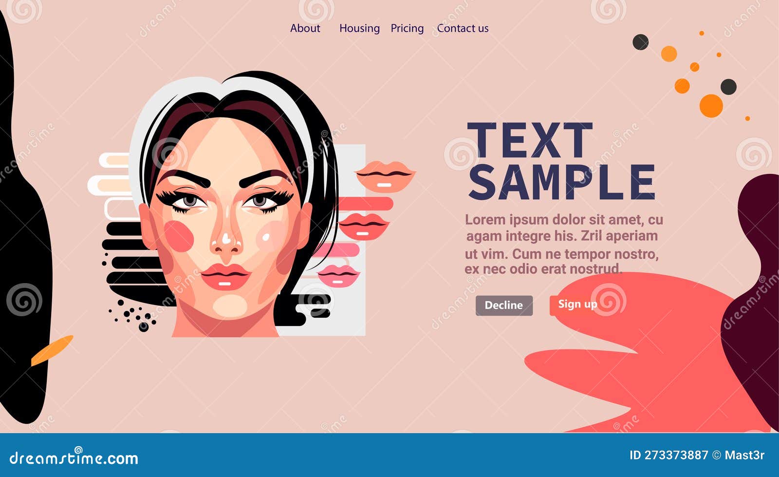 Beauty Woman With Perfect Makeup Beautiful Professional Make Up Salon