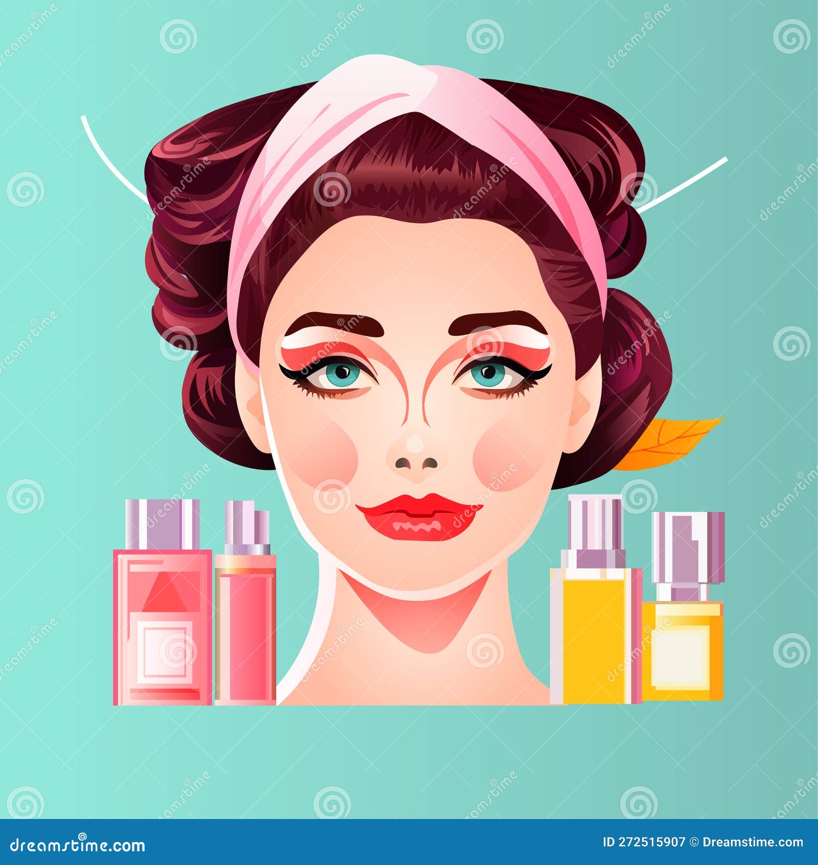 Beauty Woman With Perfect Makeup Beautiful Professional Make Up Salon