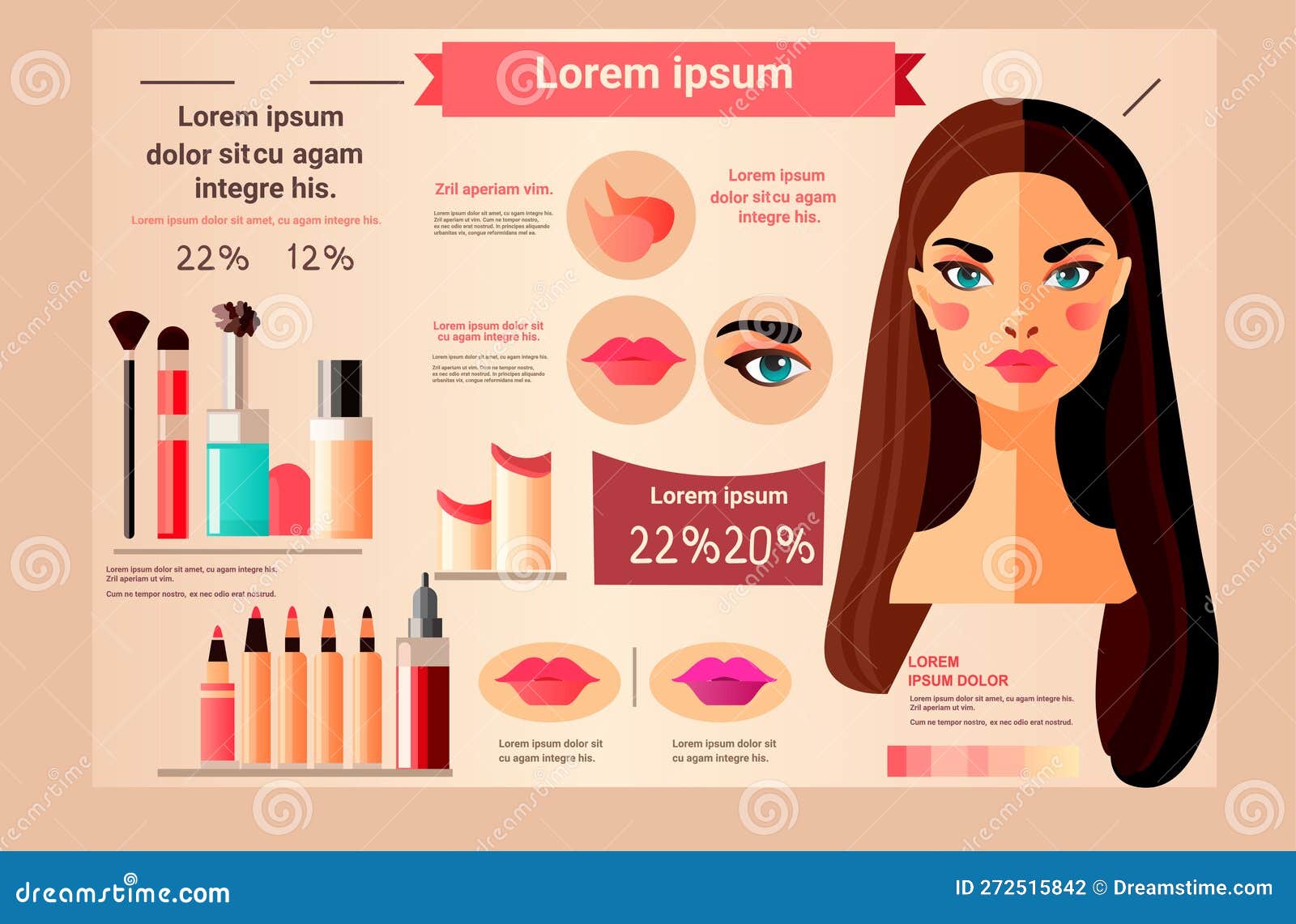 Beauty Woman With Perfect Makeup Beautiful Professional Make Up Salon