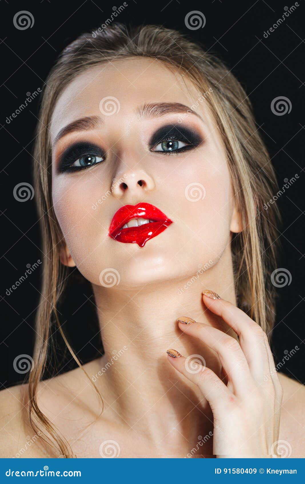 Beauty Woman With Perfect Makeup And Brown Hairs Beautiful
