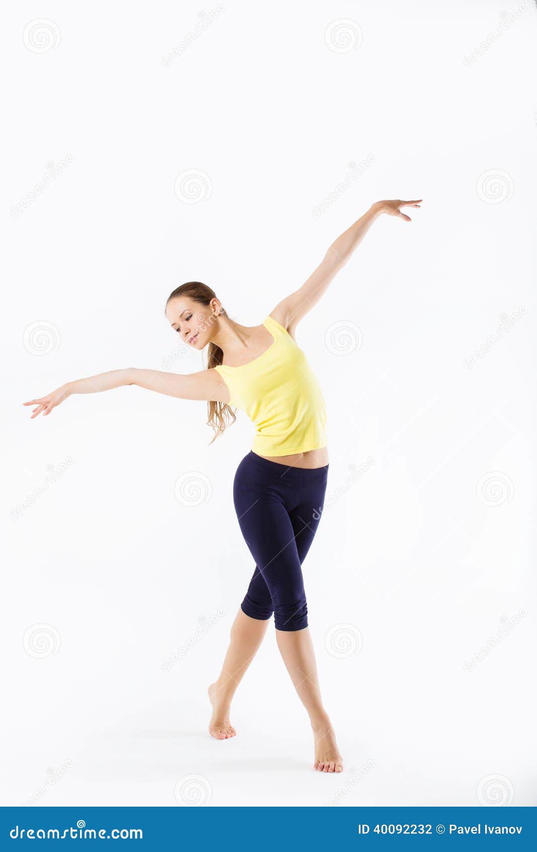 Beauty Woman Stand - Dancer Pose Stock Photo - Image of standing ...