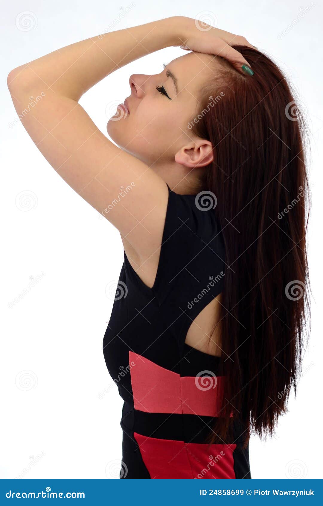 Beauty women s profil stock image. Image of brunette - 24858699