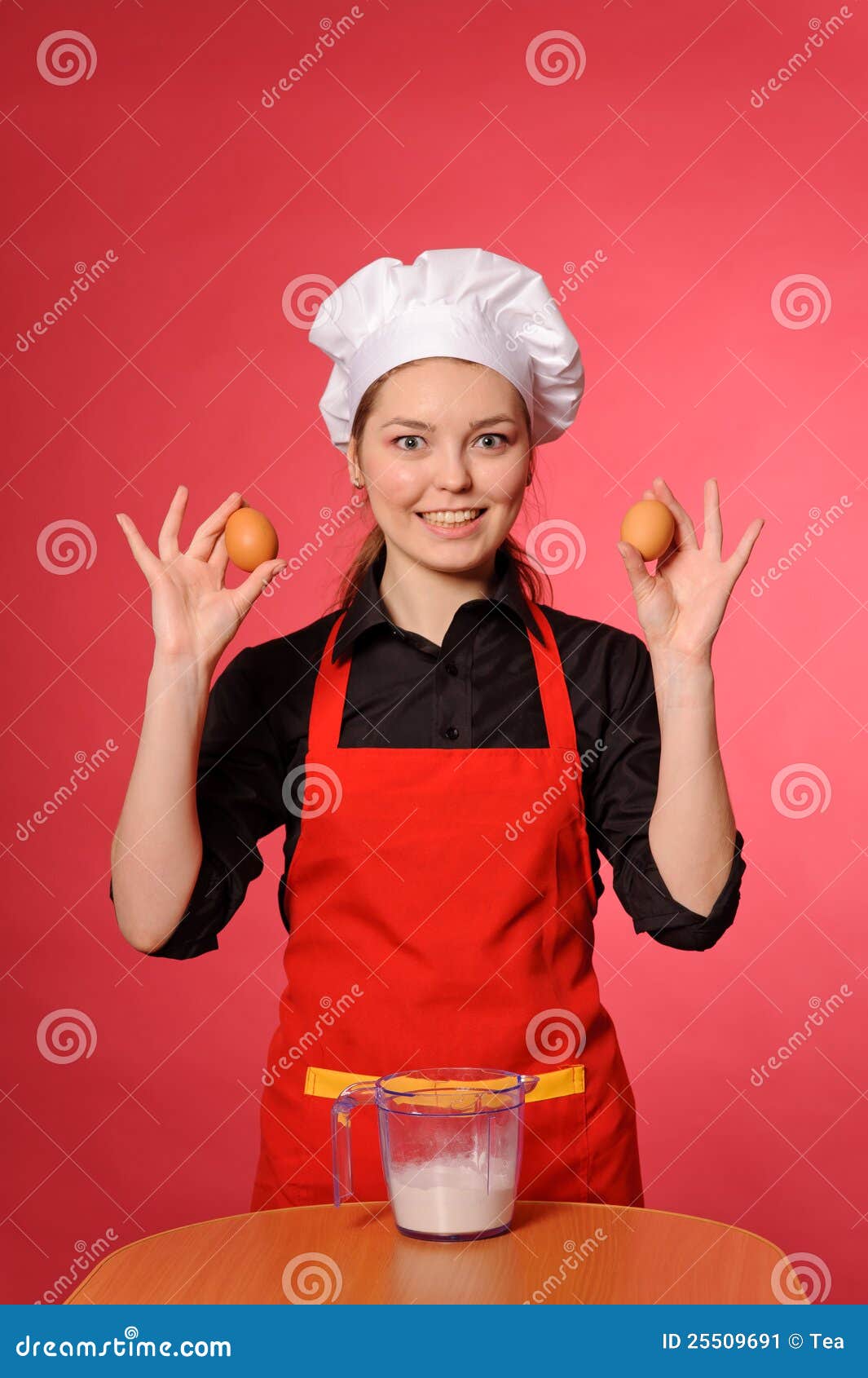 Beauty young cook stock image. Image of chef, occupation - 25509691
