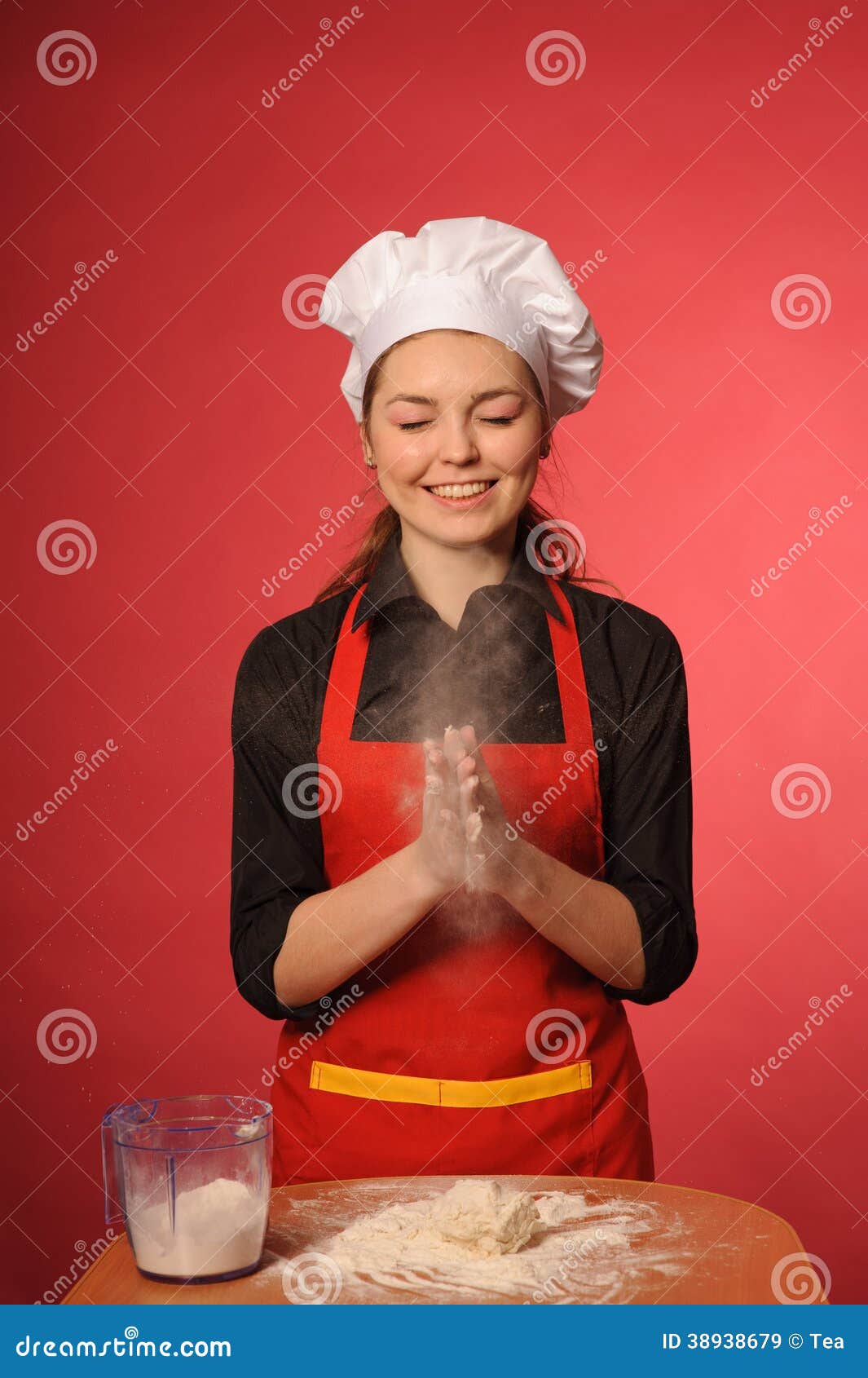 Beauty young cook stock image. Image of head, cake, culinary - 38938679