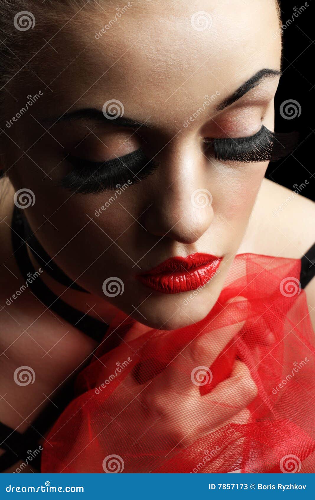 Beauty Young Woman with False Eyelashes Stock Image - Image of desire ...