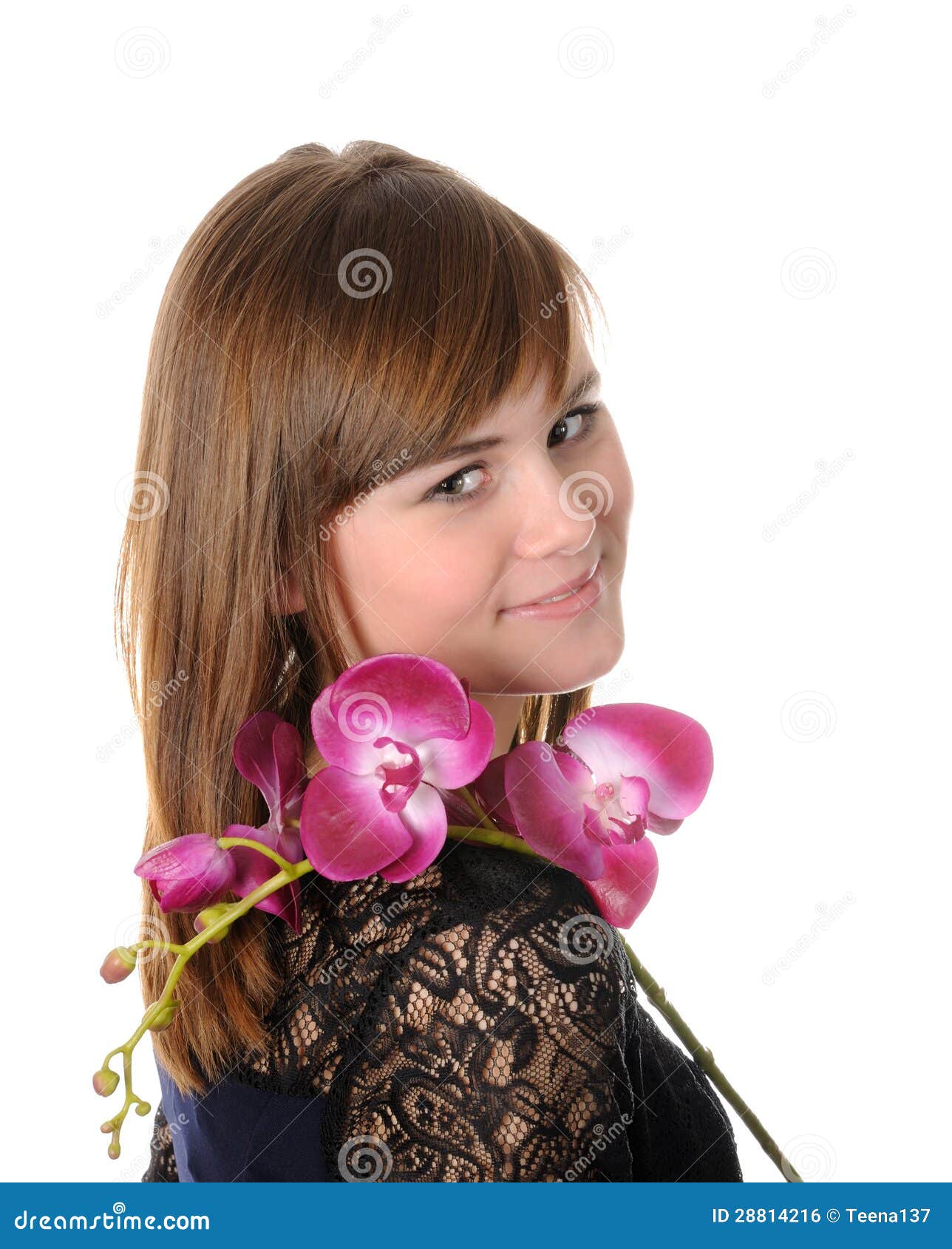 Beautyful girl stock photo. Image of smiling, flower - 28814216