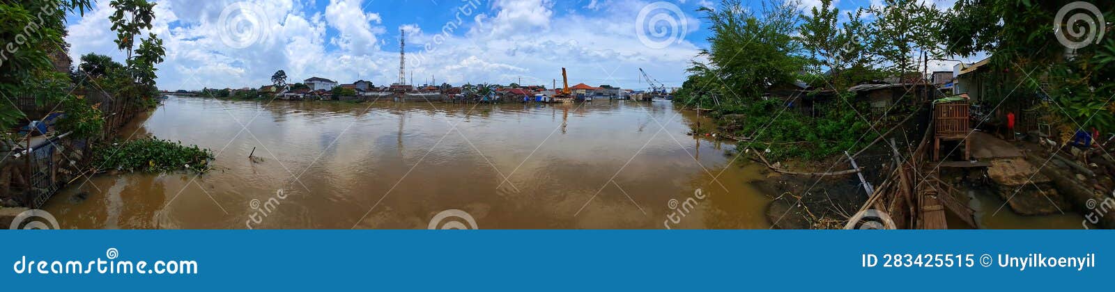 Beautyfull Panorama Inside the River and Betwen Them Stock Image ...