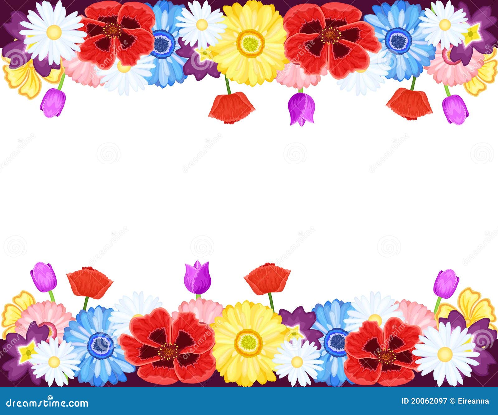 Beaux cadres de fleurs illustration de vecteur. Illustration du ...