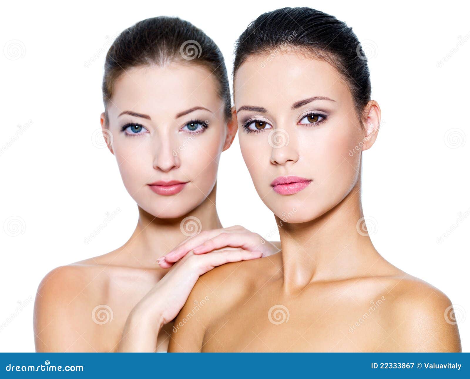 Beaux visages de femmes image stock. Image du regarder - 22333867