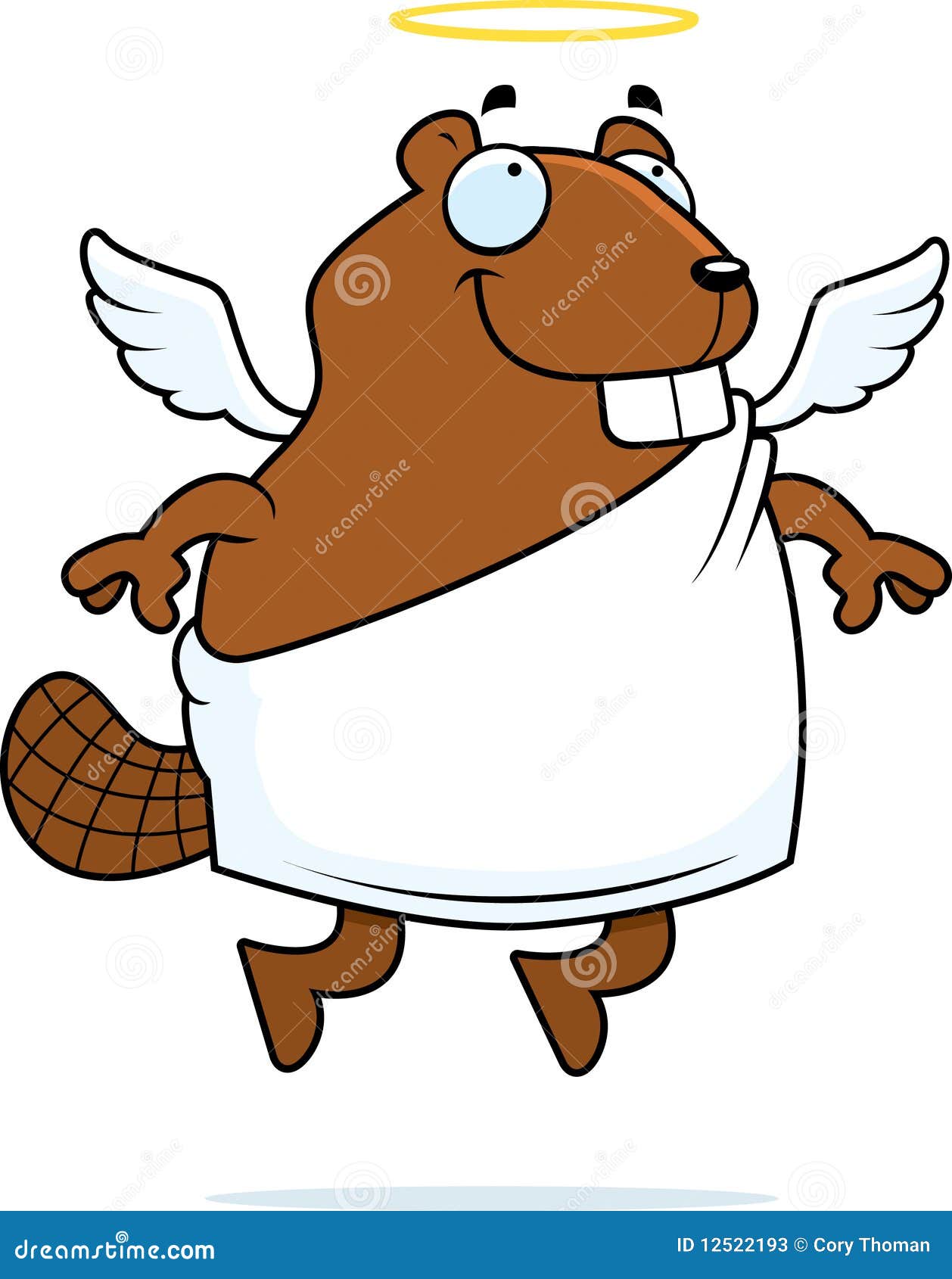 Beaver Angel stock vector. Illustration of cartoon, halo - 12522193