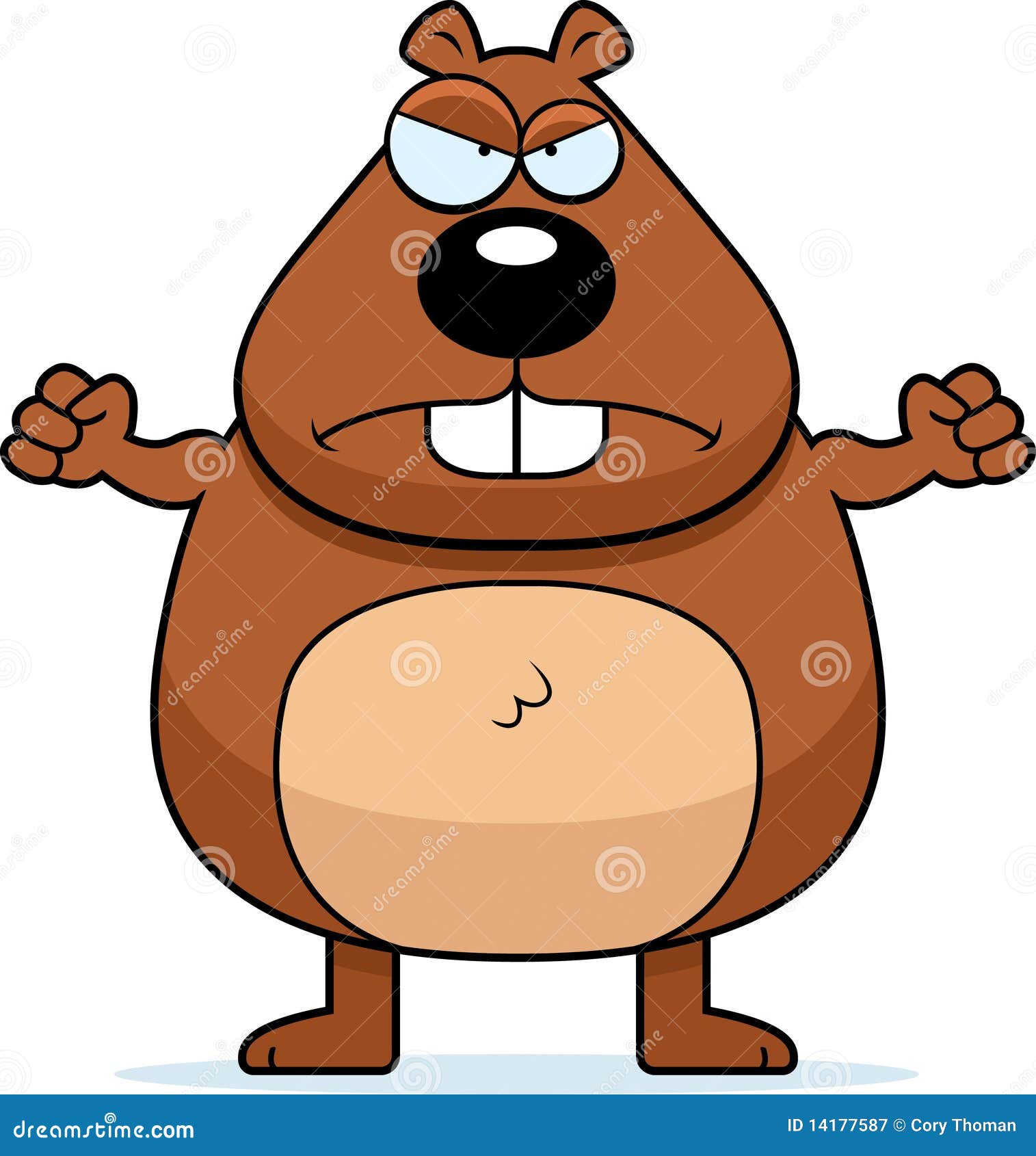 Beaver Angry stock vector. Illustration of grumpy, frown - 14177587