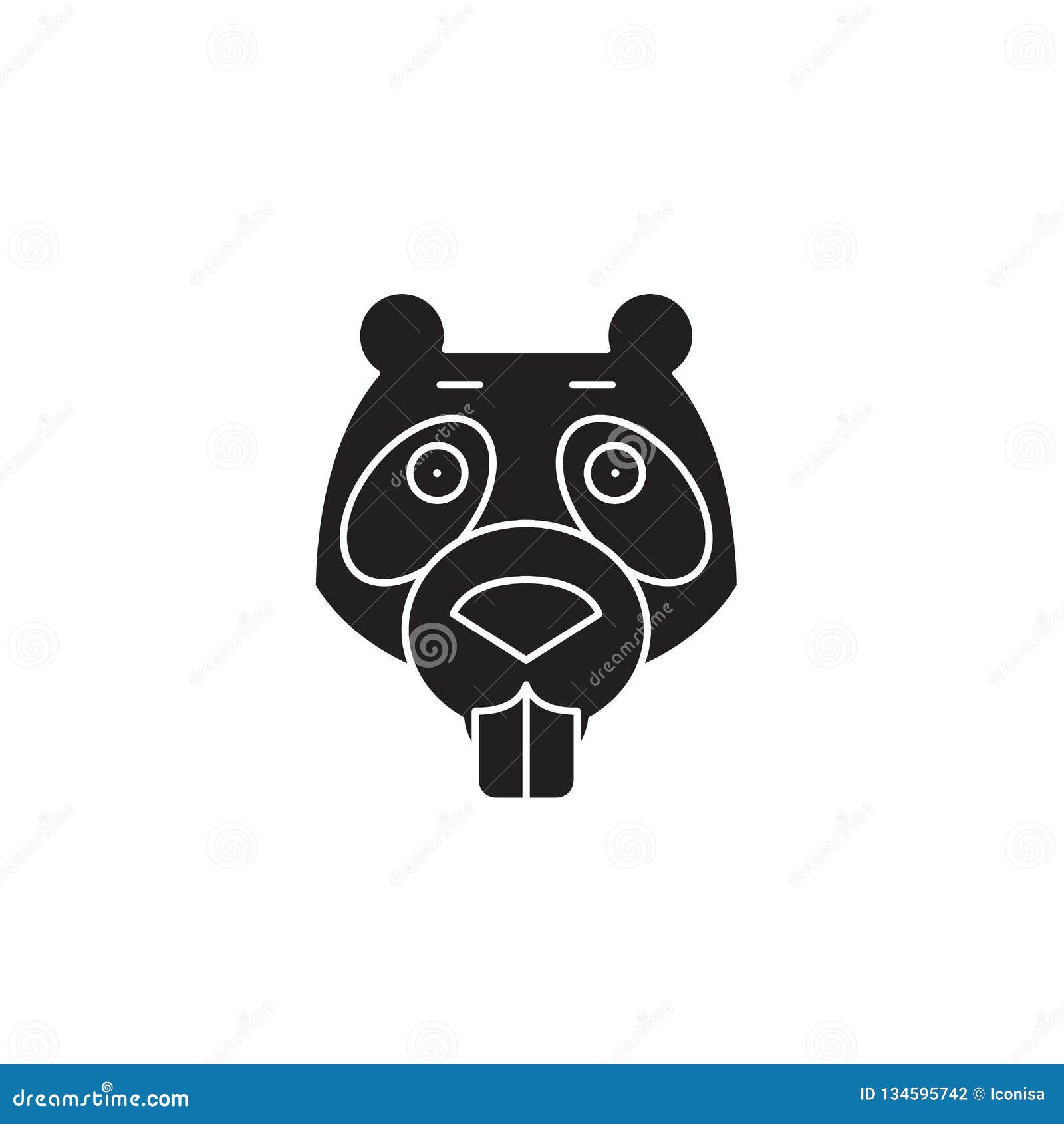 Beaver Black Vector Concept Icon Beaver Flat Illustration Sign Stock Vector Illustration Of
