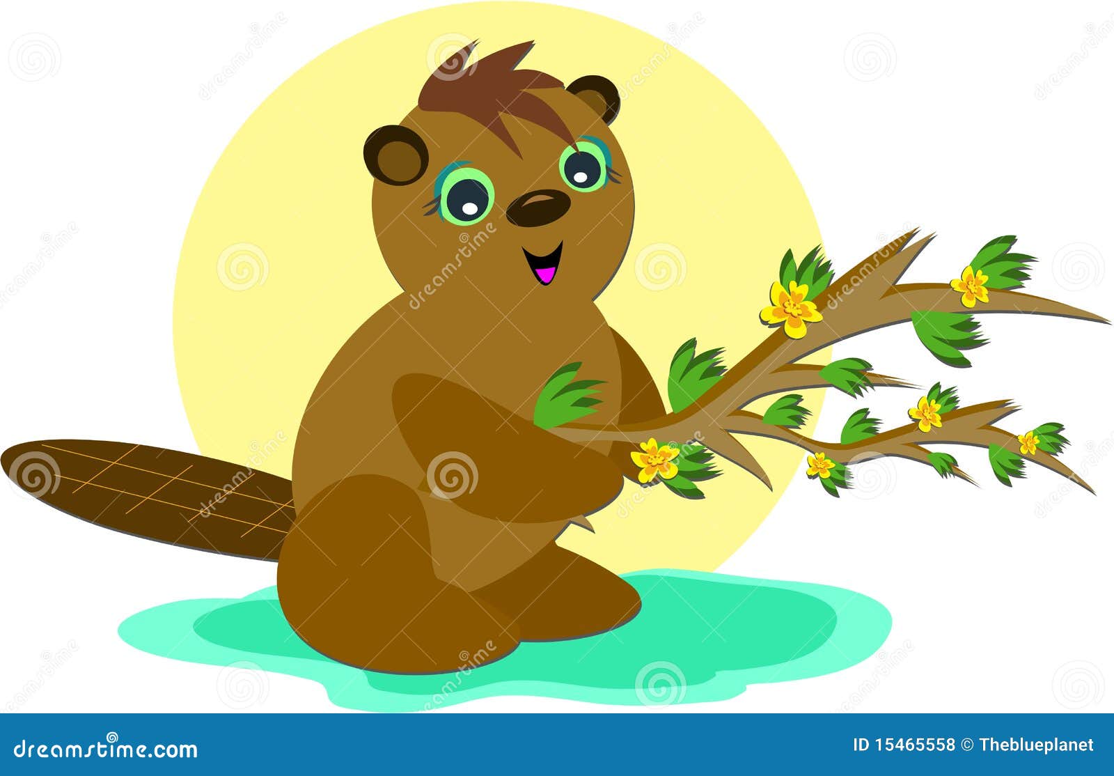 Whimsical Beaver Coffee Illustration With Realistic Light And Shadow ...