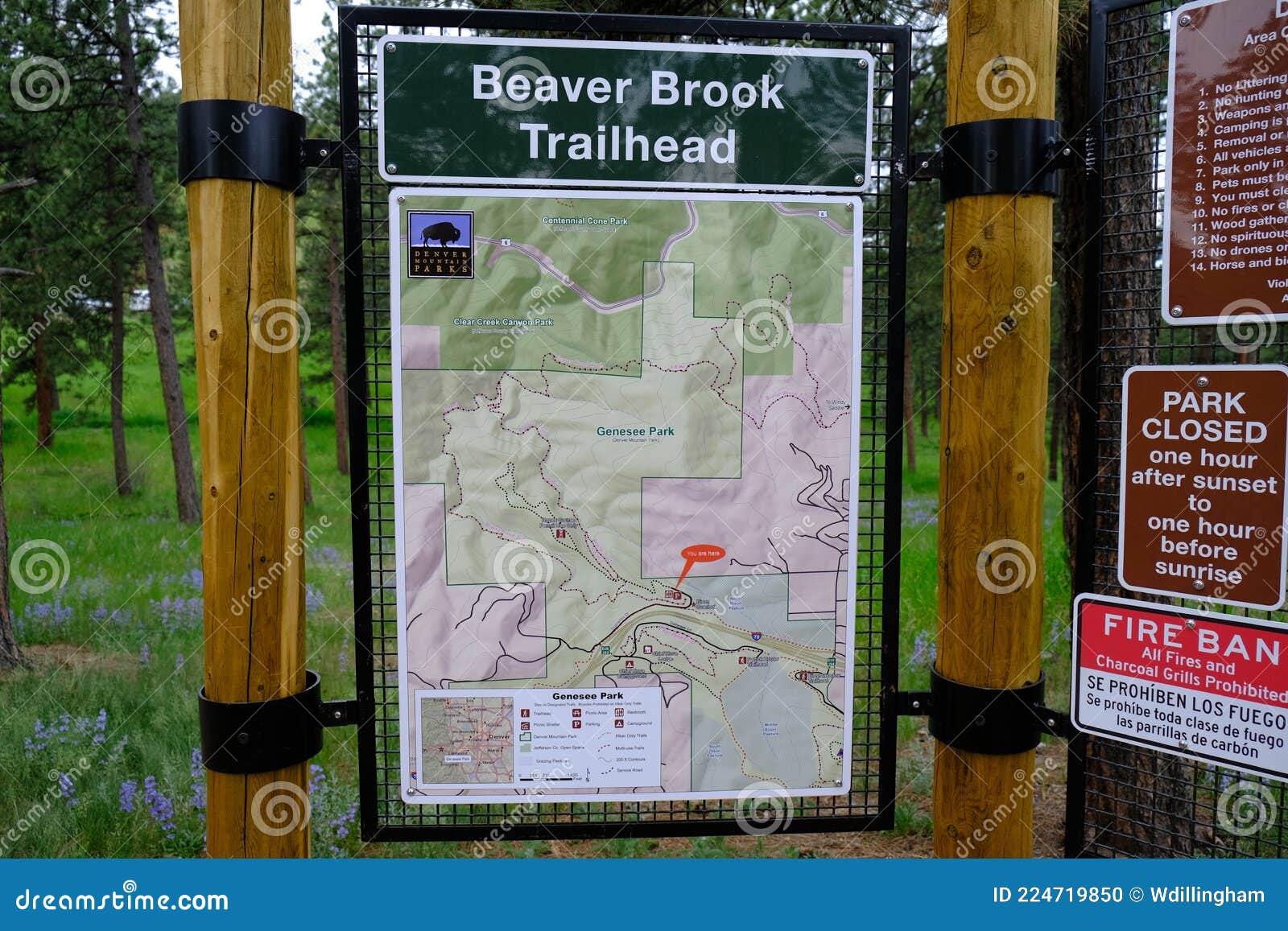Trailhead Sign; Van Sickle Bi-State Park Editorial Image ...