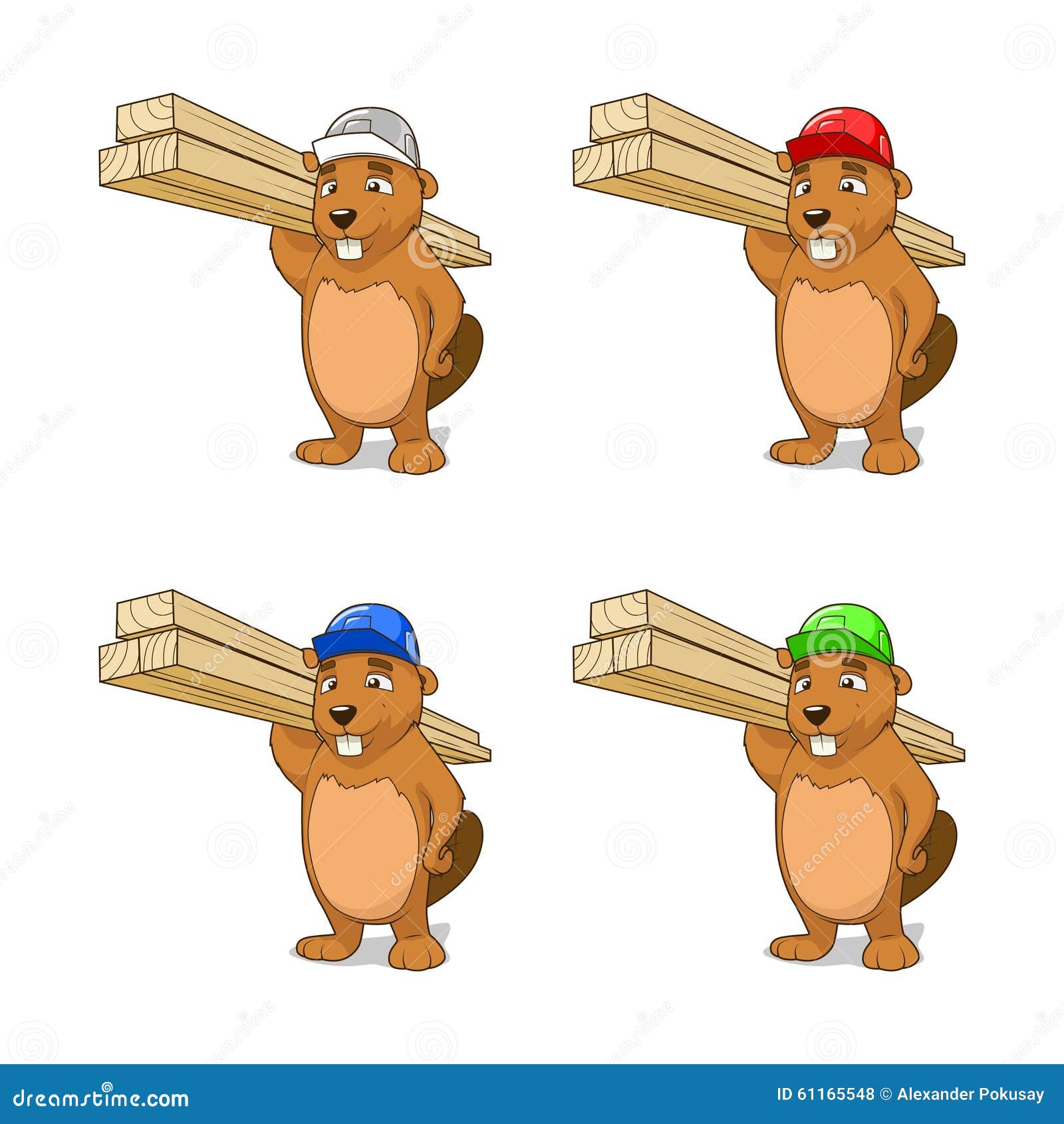 Beaver Builder Vector Illustration Stock Vector - Illustration of ...
