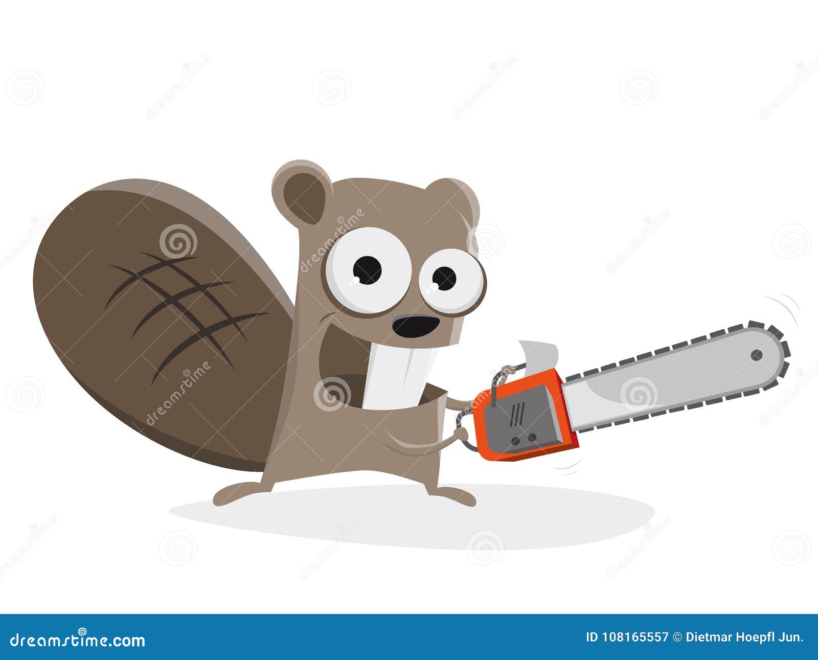 Happy Chainsaw Cartoon | CartoonDealer.com #48601499