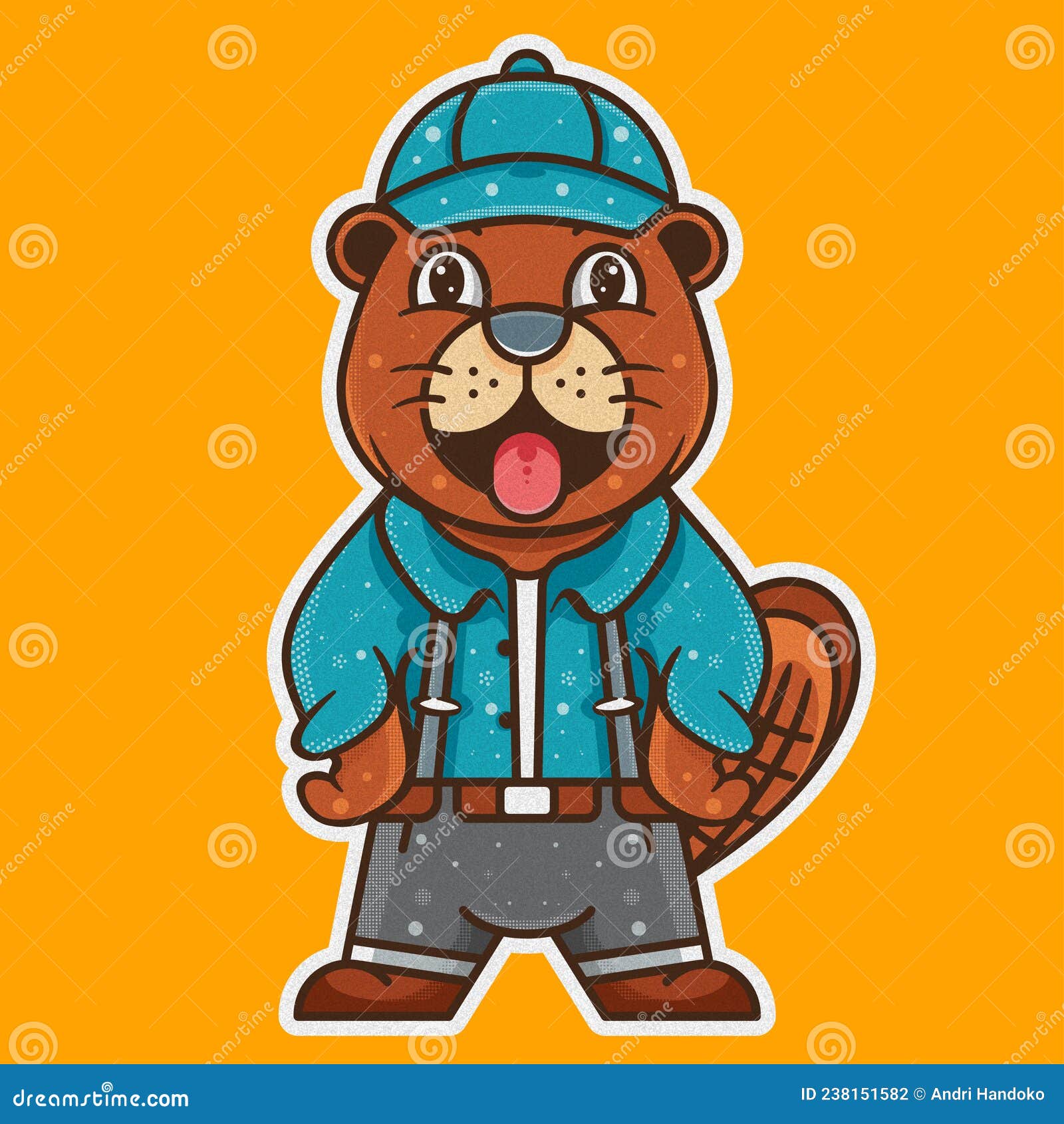 BEAVER CHARACTER MASCOT LOGO Stock Vector - Illustration of cartoon ...