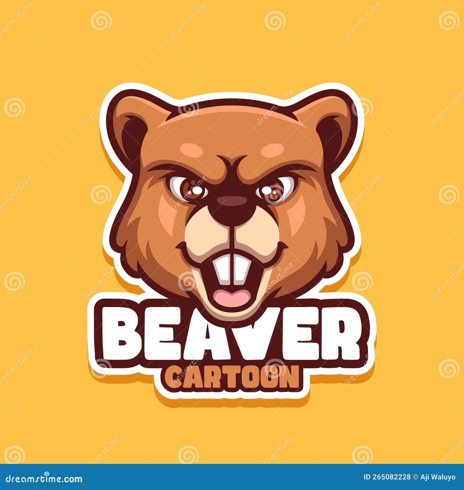 Beaver Logo stock vector. Illustration of drawing, gaming - 265082228