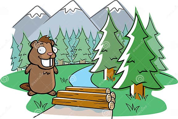 Beaver Dam stock vector. Illustration of hiking, cartoon - 2812686