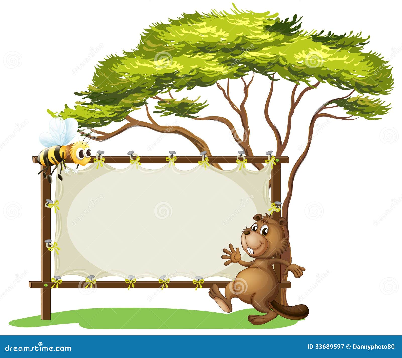 Beaver Bee Blank Signage Stock Illustrations – 3 Beaver Bee Blank ...