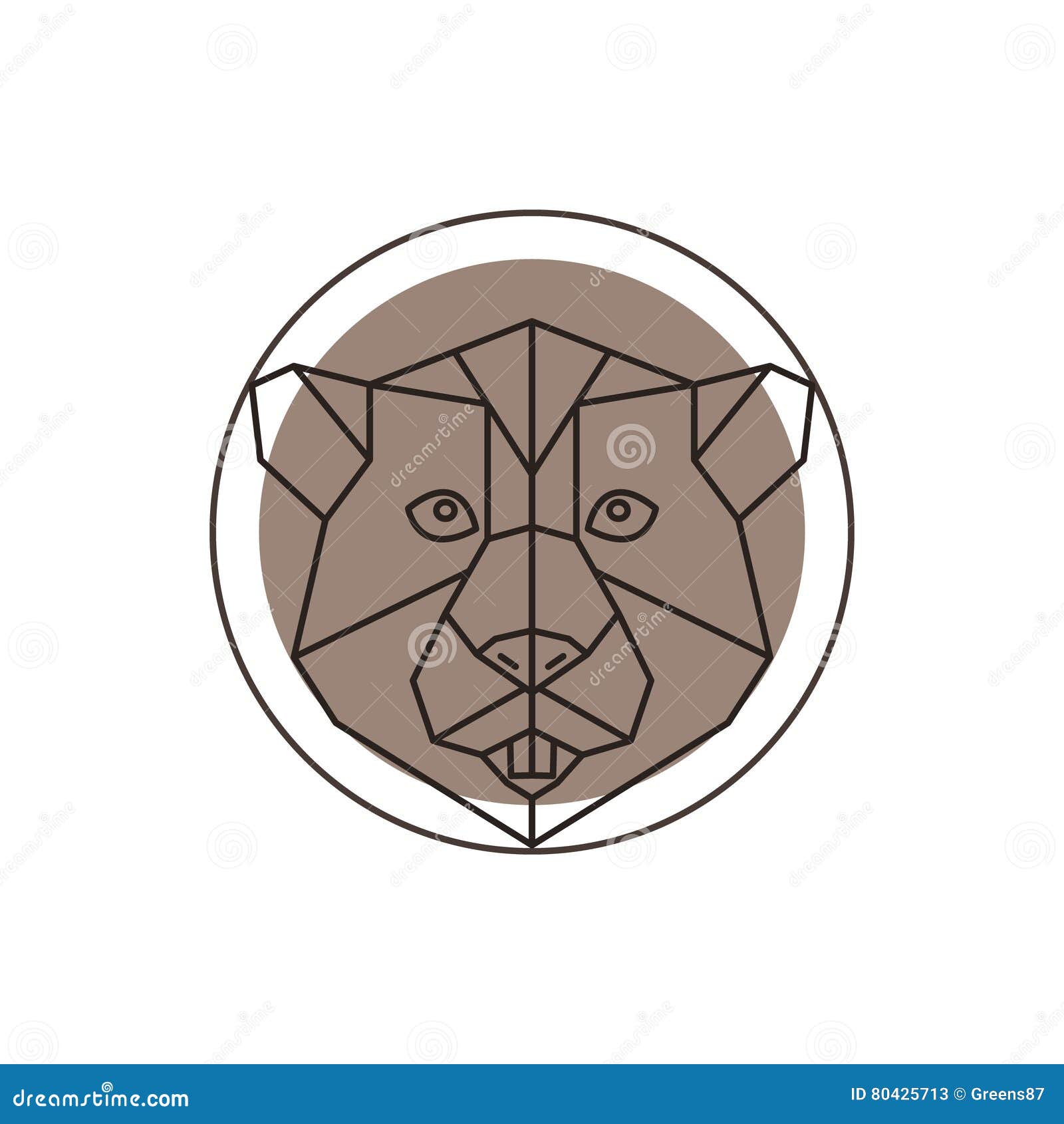Beaver geometric icon stock vector. Illustration of concept - 80425713