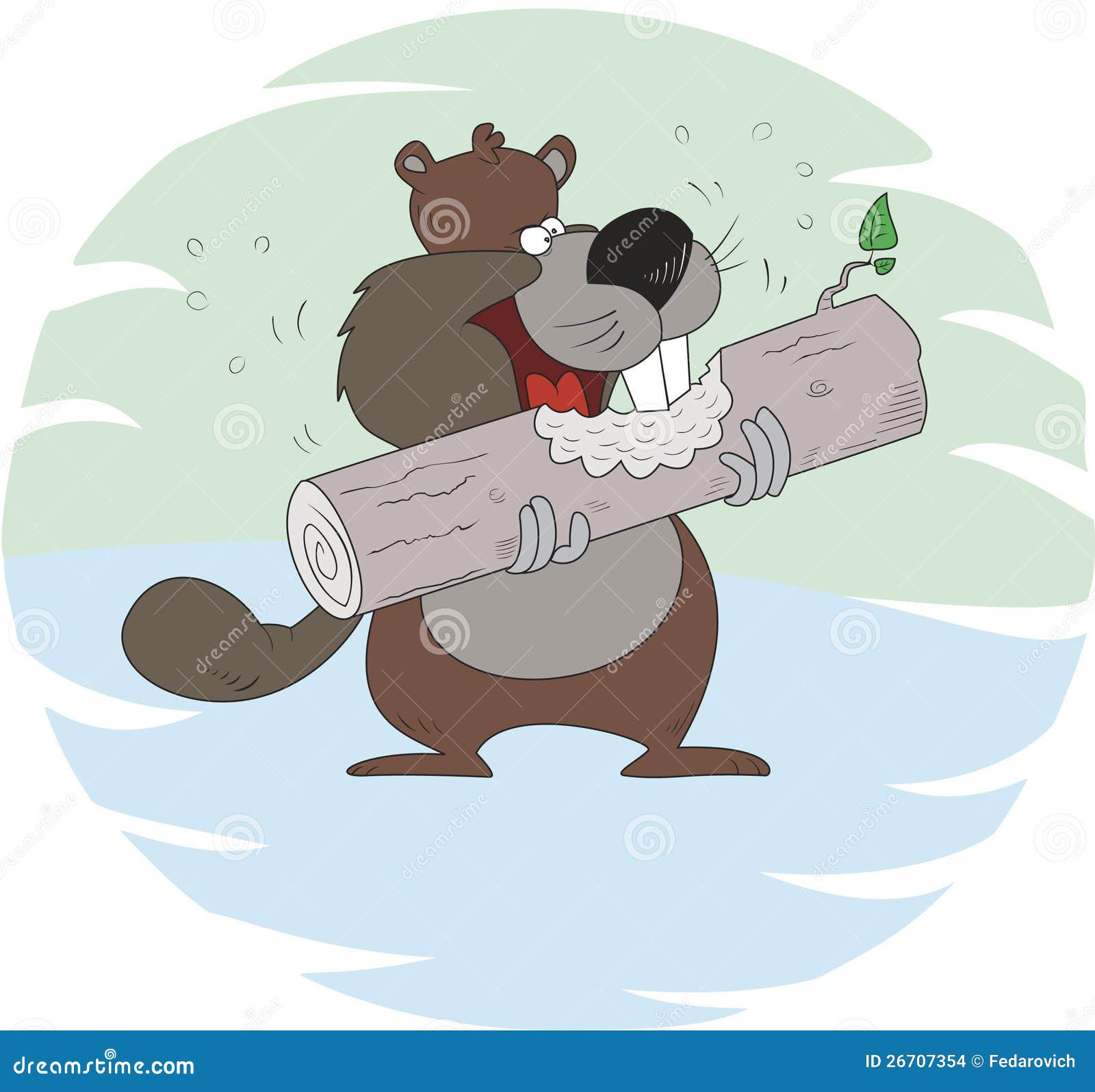 Beaver Gnawing Wood Stock Images - Image: 26707354