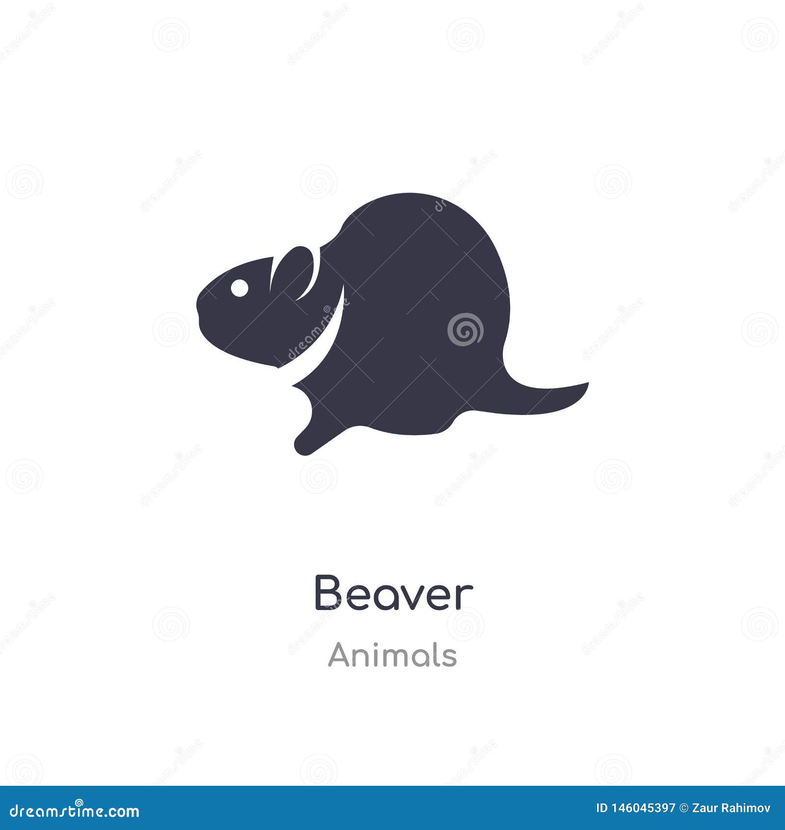 Beaver Icon. Isolated Beaver Icon Vector Illustration from Animals ...