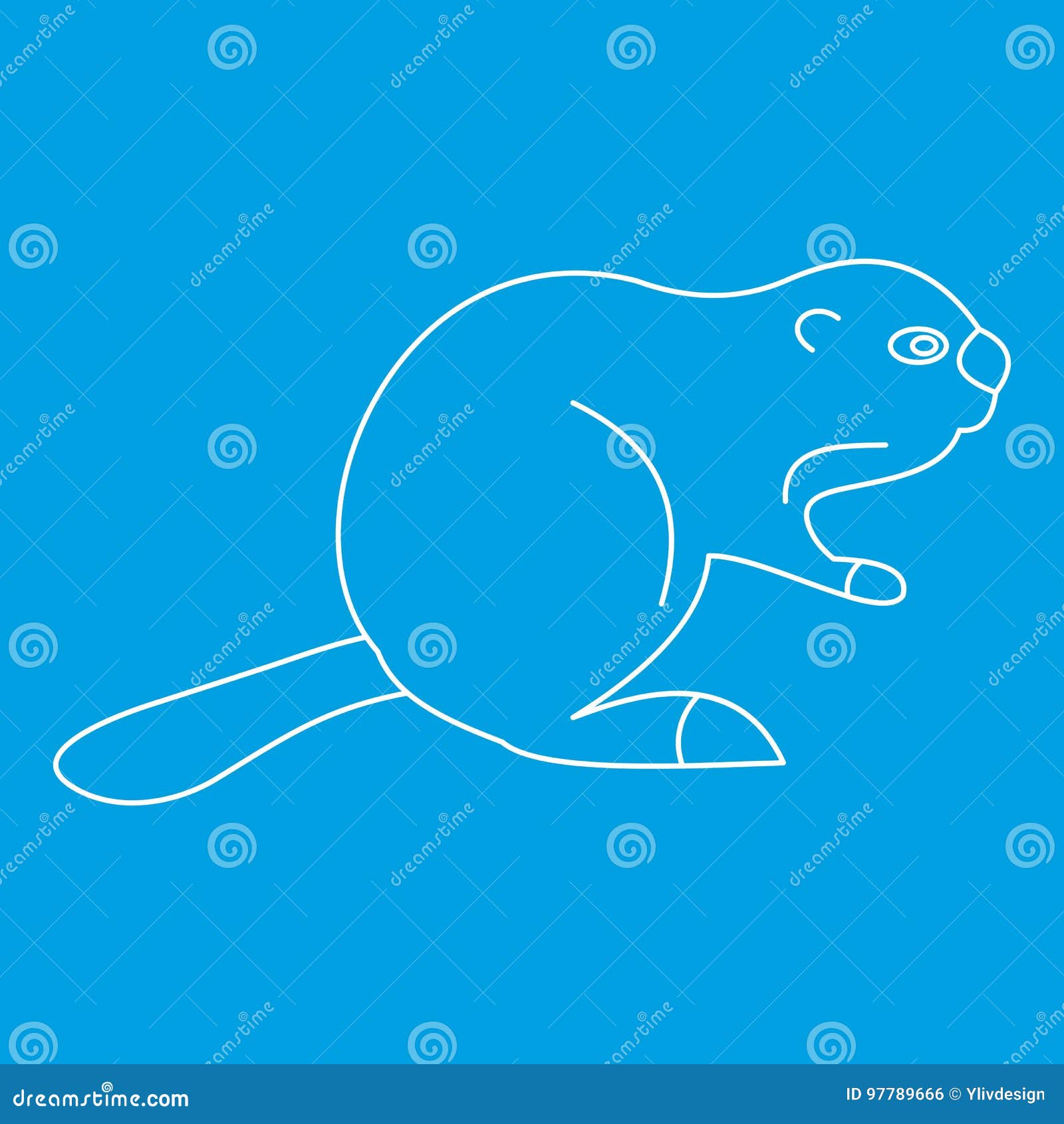 Beaver Icon Vector Sign And Symbol Isolated On White Background, Beaver ...