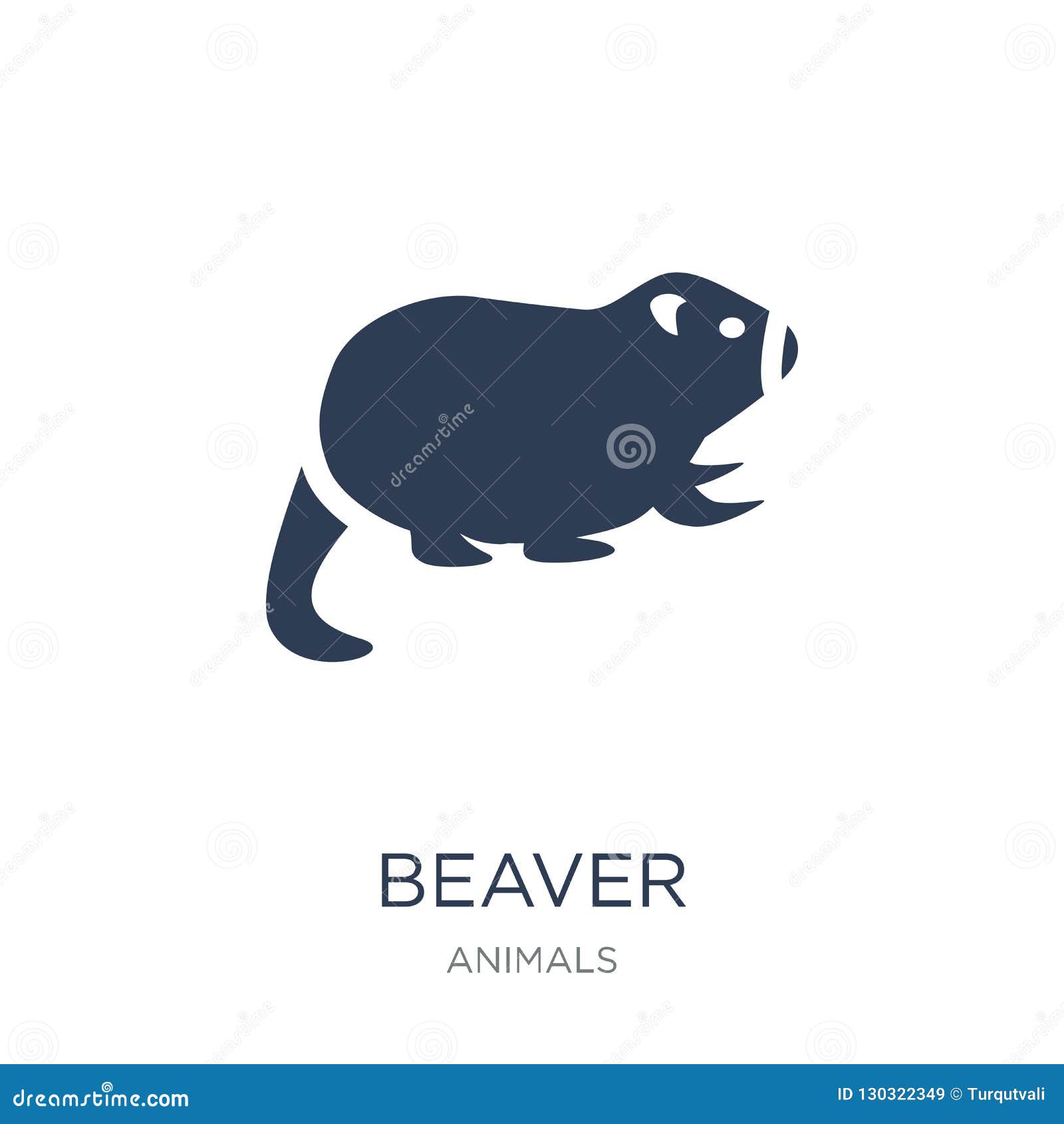 Beaver Icon. Trendy Flat Vector Beaver Icon on White Background Stock ...