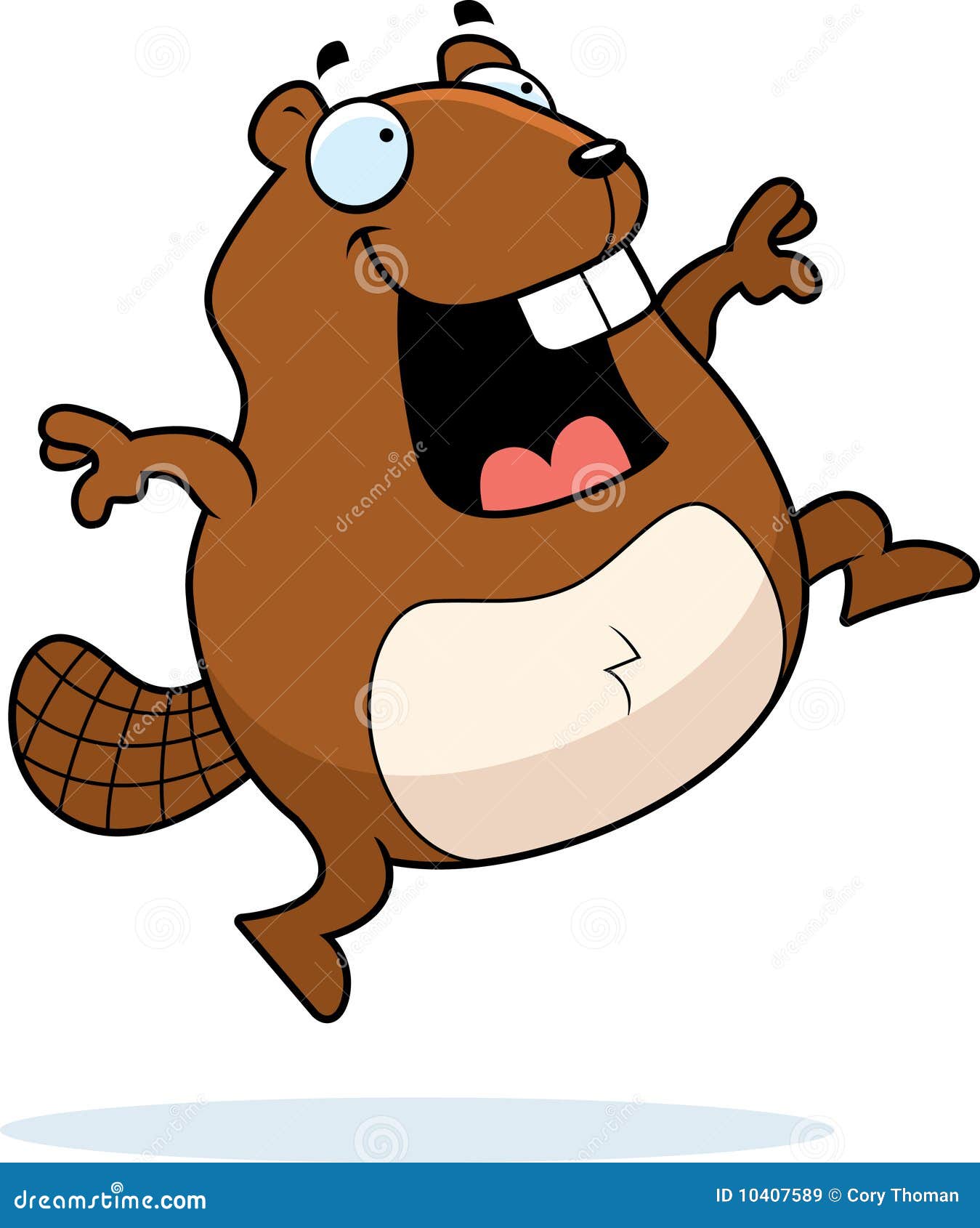 Beaver Jumping stock vector. Illustration of vector, beaver - 10407589