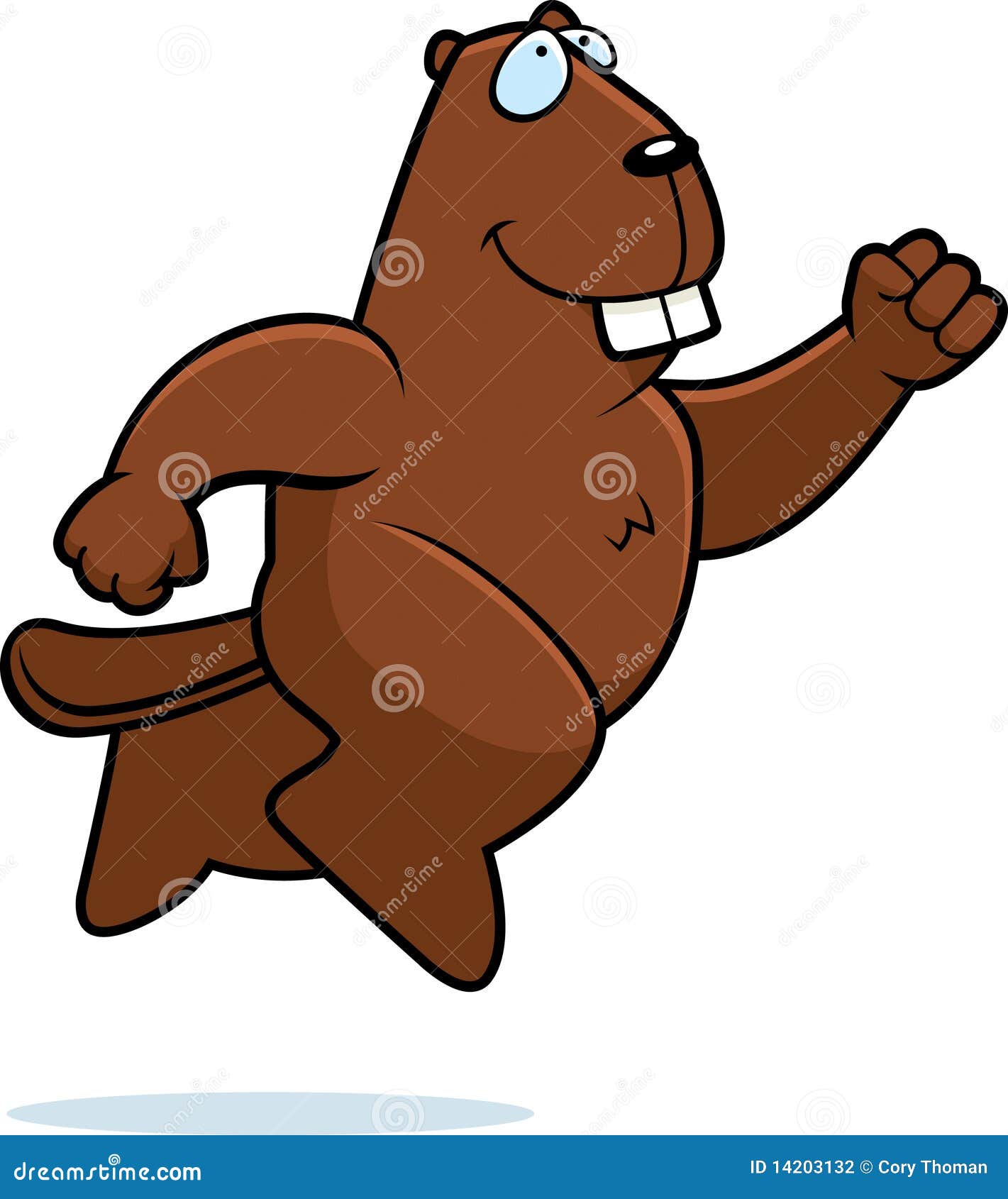 Beaver Jumping stock vector. Illustration of cartoon - 14203132
