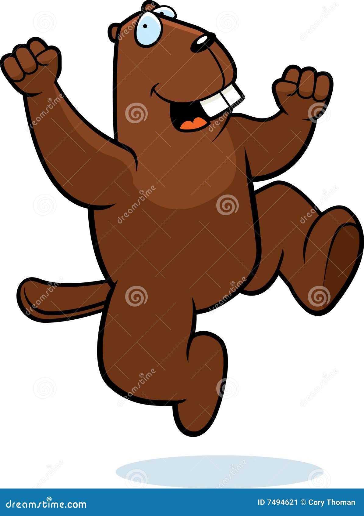 Beaver Jumping stock vector. Illustration of beaver, animal - 7494621