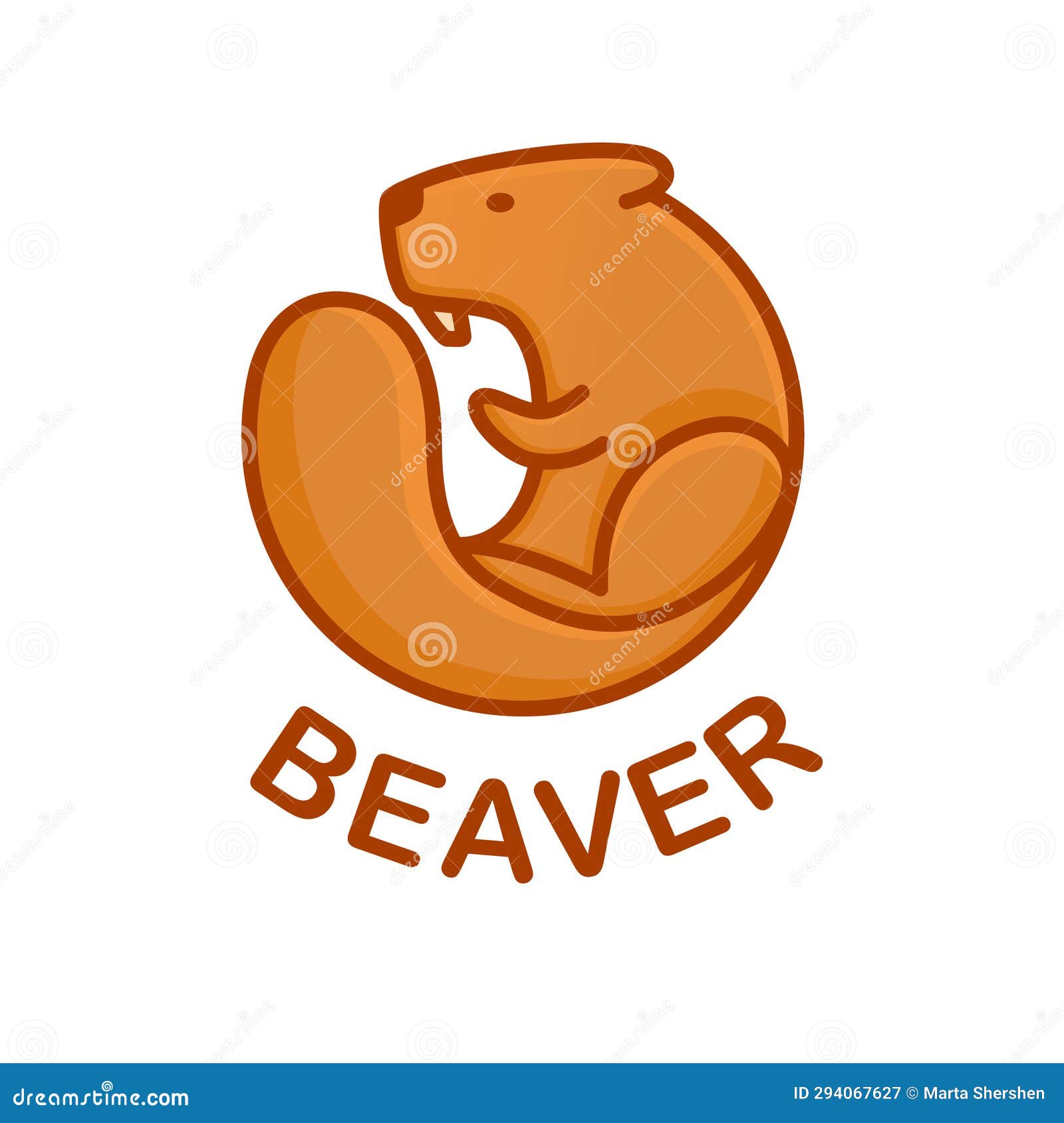 Beaver Logo Design Template. Rodent Character Mascot. Vector ...