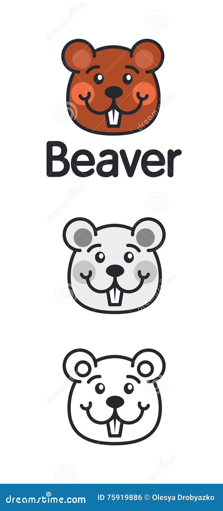Beaver logo. stock vector. Illustration of business, style - 75919886