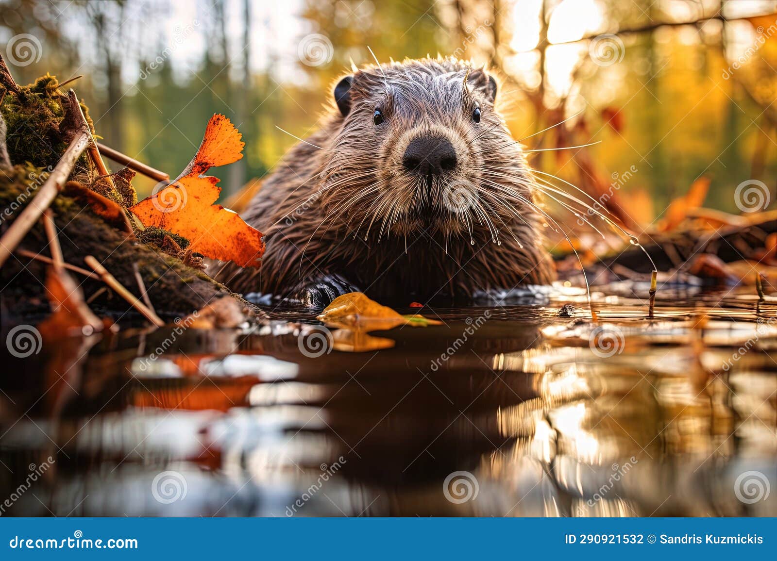 Beaver in Nature. Generative AI Stock Photo - Image of outdoor ...