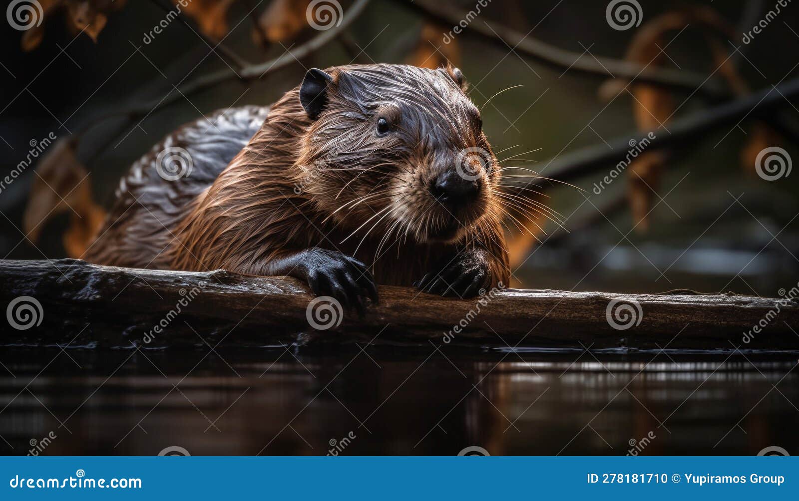 Beaver Portrait, Fluffy Fur, Looking at Camera Generated by AI Stock ...