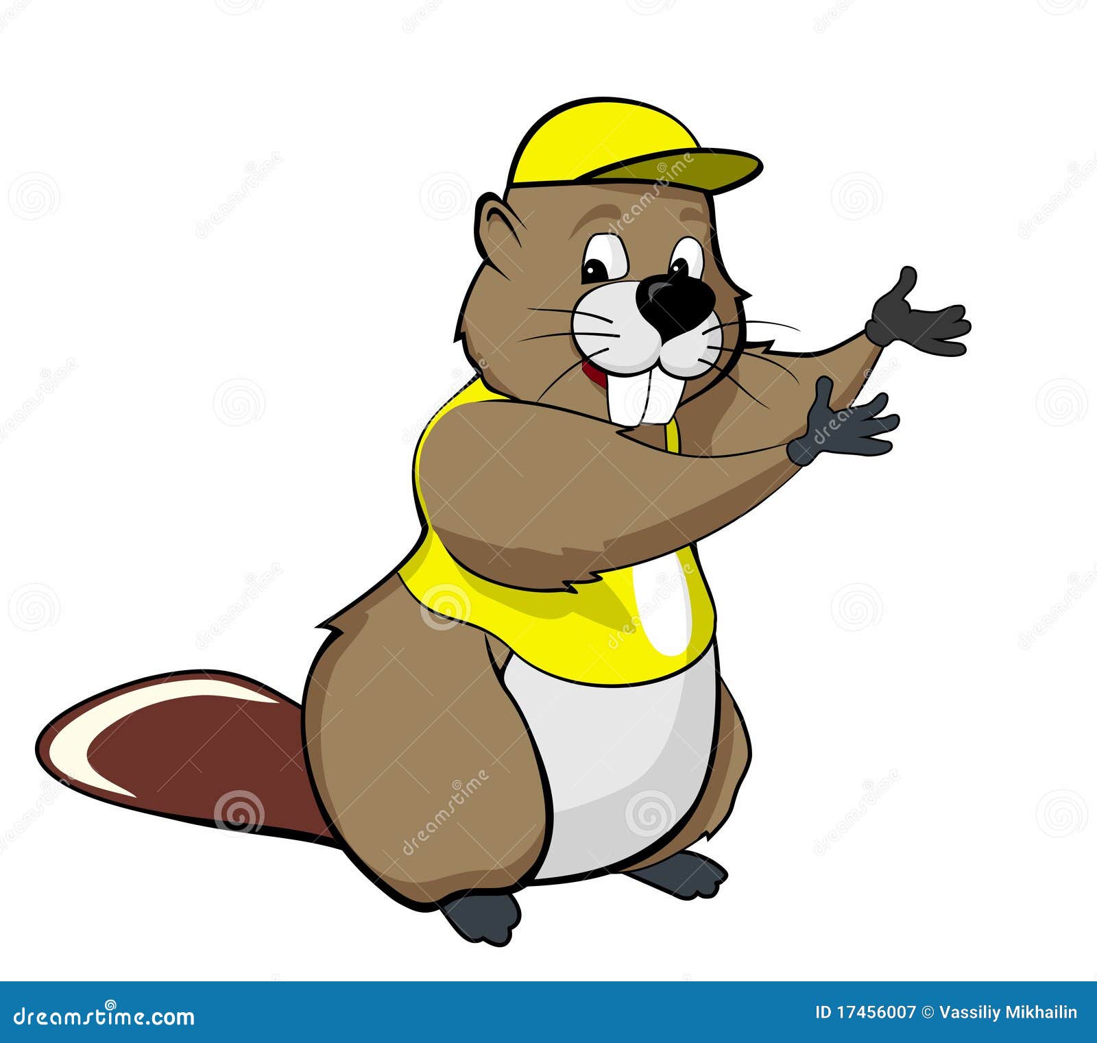 Beaver show (yellow) stock vector. Illustration of posing - 17456007