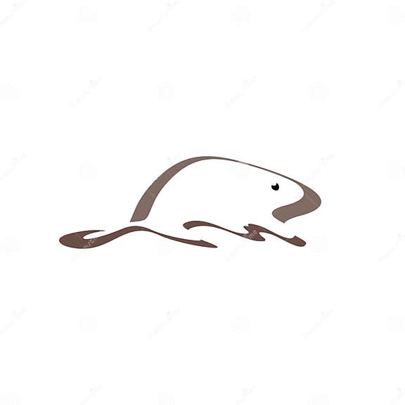 Beaver Stylized Logo Icon Design Stock Vector - Illustration of icon ...