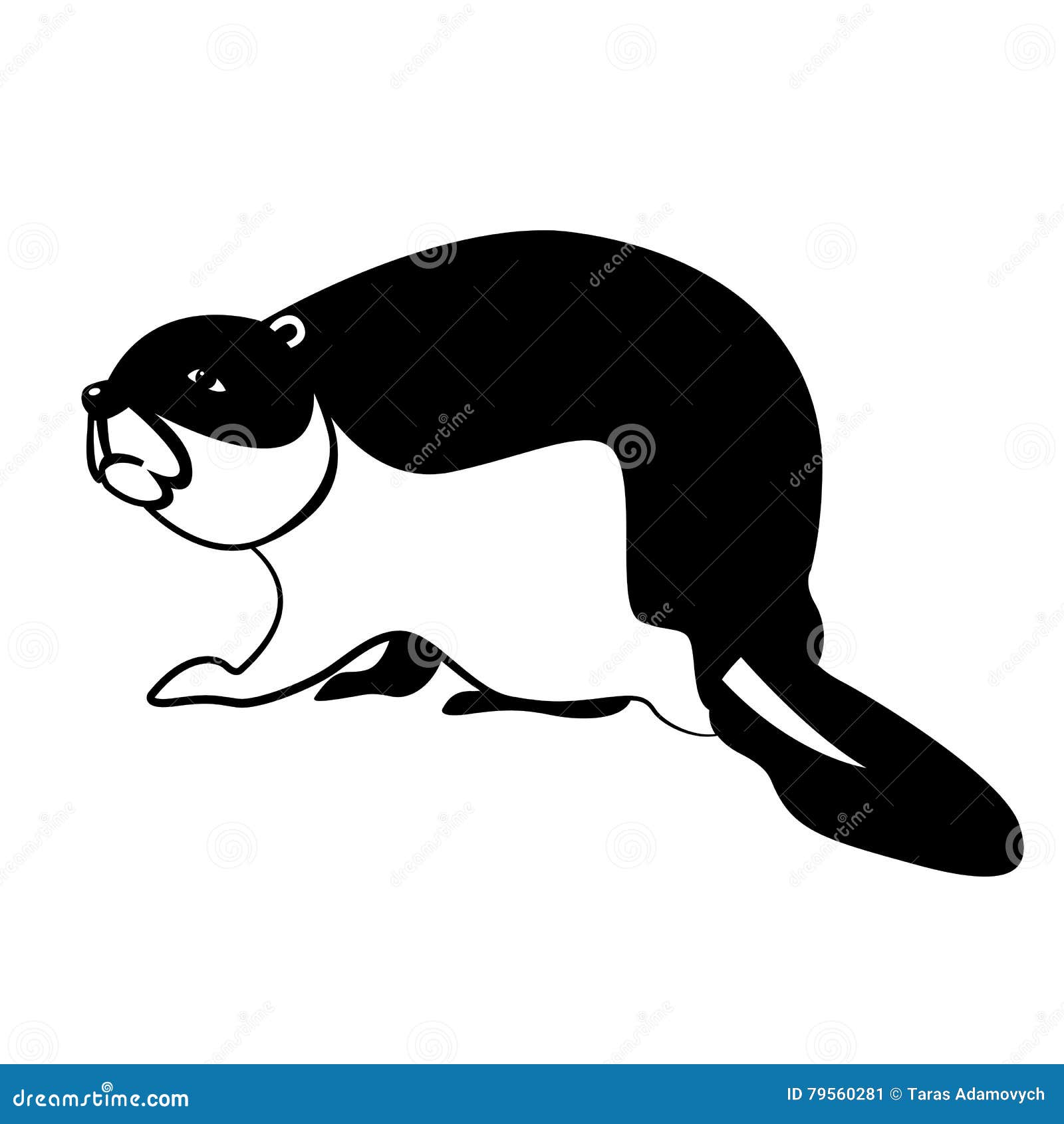 Beaver Vector Illustration Style Flat Stock Vector - Illustration of ...