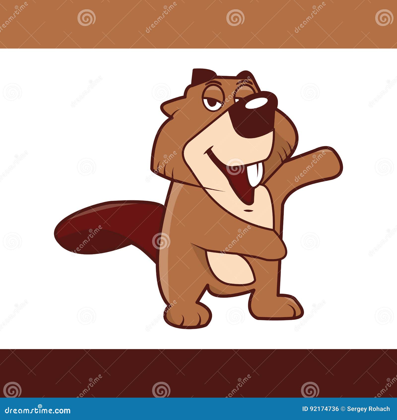 Beaver vector illustration stock vector. Illustration of drawing - 92174736