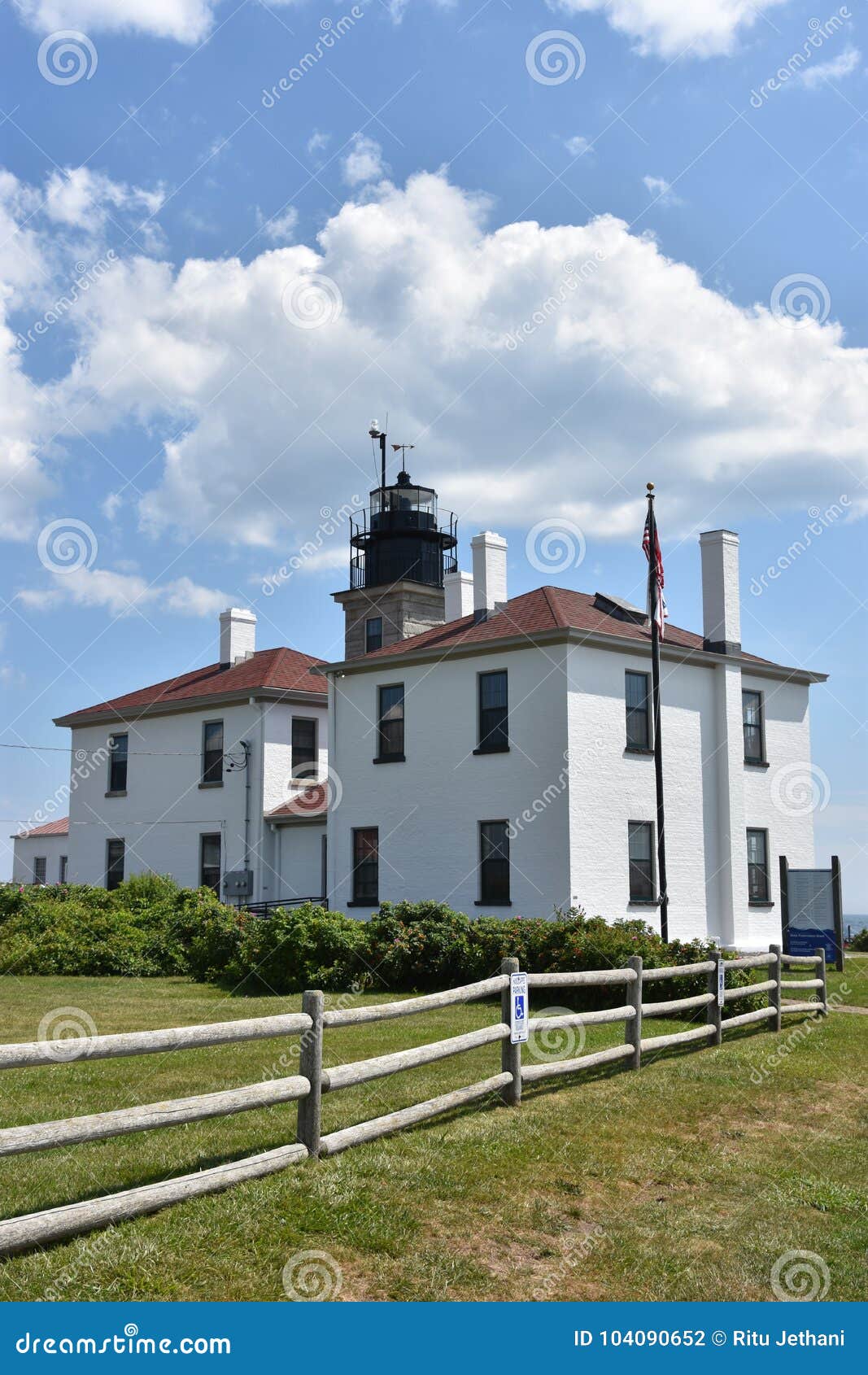 Beavertail Lighthouse in Jamestown, Rhode Island Editorial Photography ...