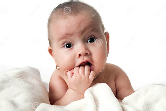 Bebé imagen de archivo. Imagen de labio, feliz, inocente - 14119329