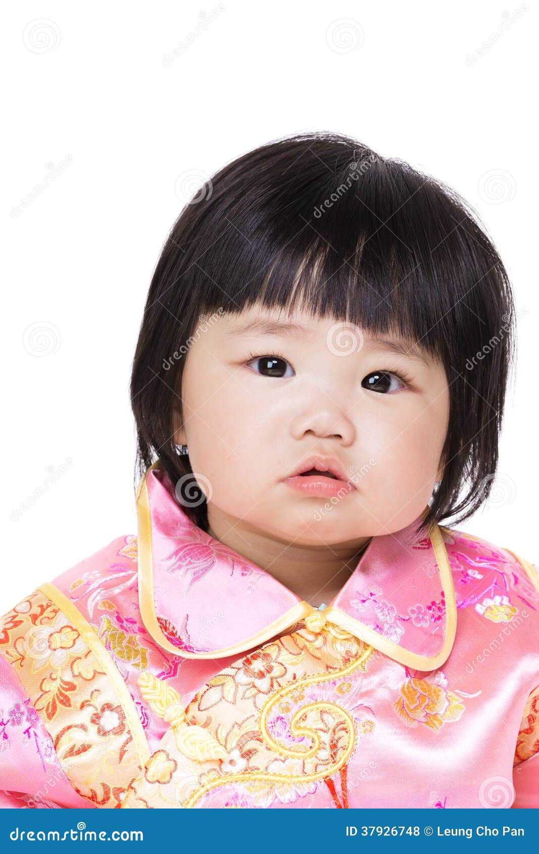 Bebé Chino Con El Traje Tradicional Foto de archivo - Imagen de ...