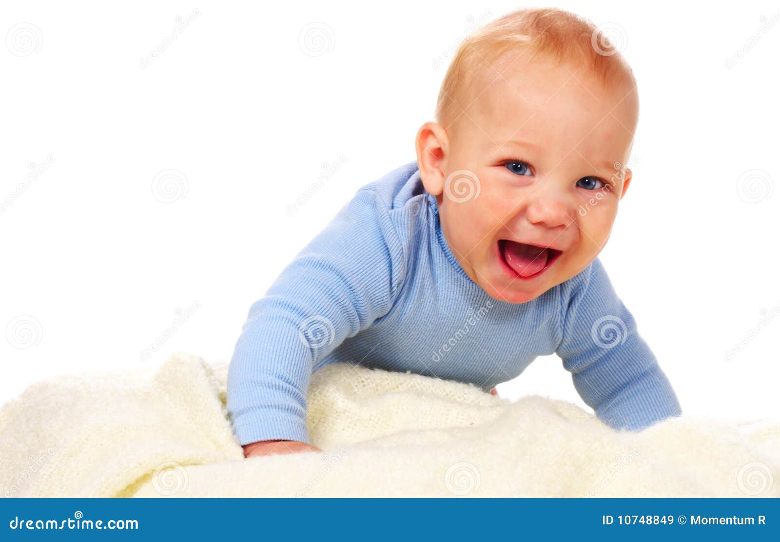 Bebé de risa imagen de archivo. Imagen de divertido, mirando - 10748849